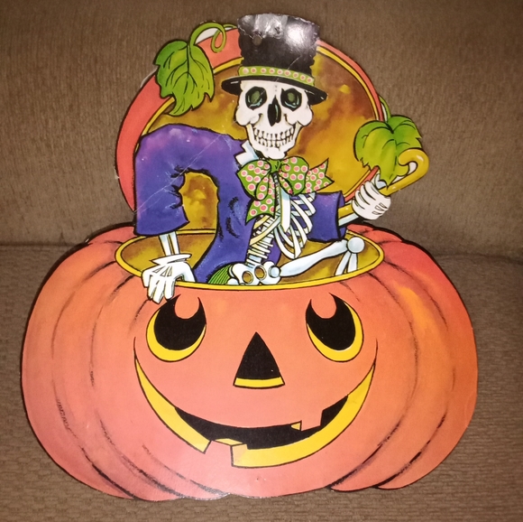 Eureka | Holiday | Vintage Halloween Dancing Skeleton Jack O Lantern ...